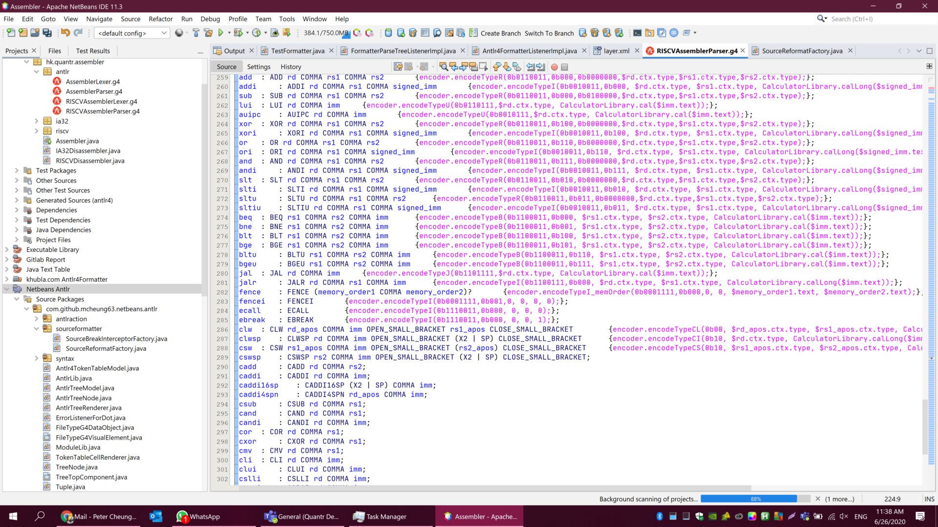 Netbeans Antlr Plugin Can Format Antlr Source File