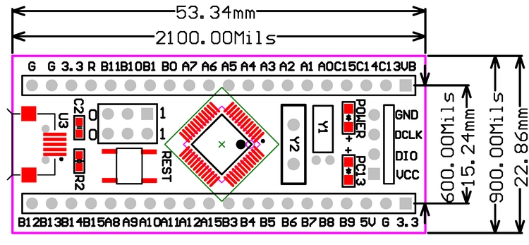 Very small STM32 board