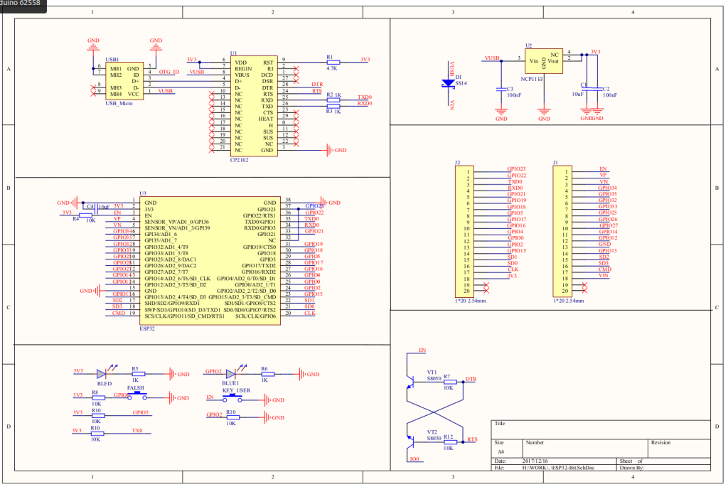 ESP32 on arduino, simplest tutorial